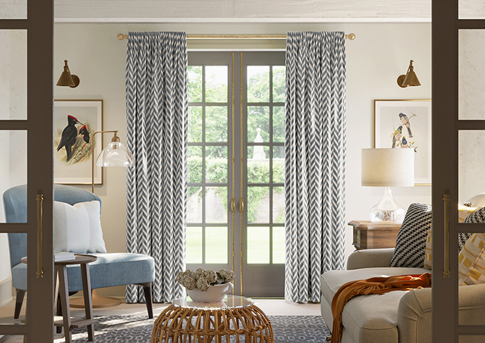 Chevron Stripe, Charcoal - Made to Measure Curtains | 247Curtains