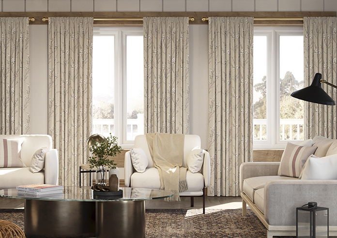 Laura Ashley Pussy Willow, Natural - Made to Measure Curtains | 247Curtains