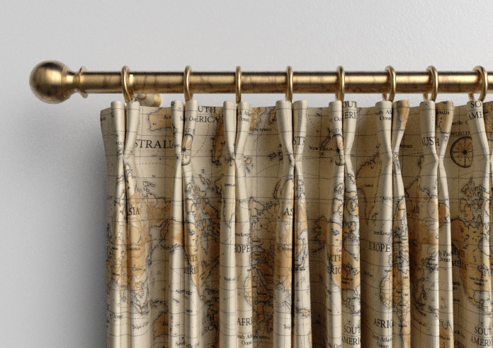 Maps, Multi - Made to Measure Curtains | 247Curtains