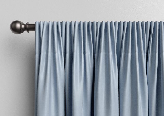 Shima Faux Silk, Sky - Made to Measure Curtains | 247Curtains
