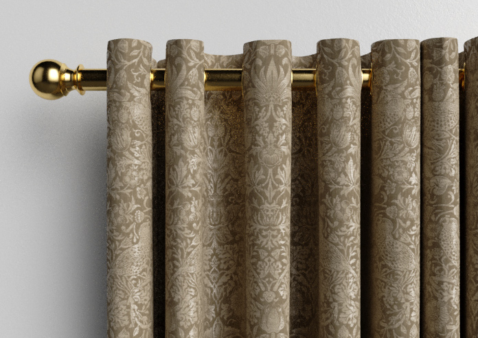 William Morris At Home Strawberry Thief, Woven Walnut - Made to Measure ...