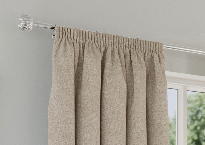 Dallas (Blackout) Pencil Pleat, Natural - Ready Made Curtains | 247Curtains