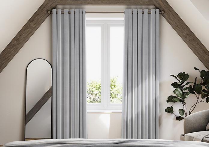 Luxe Velvet (Blackout) Eyelet, Silver Grey - Ready Made Curtains ...