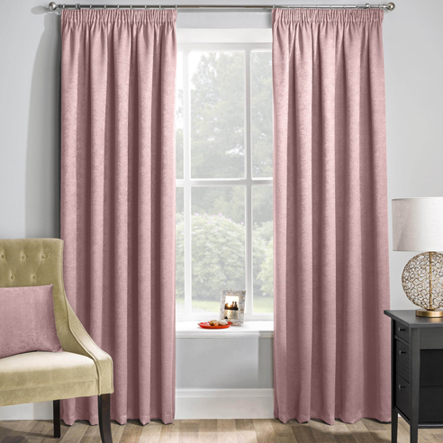 Matrix Pencil Pleat, Blush - Ready Made Curtains | 247Curtains