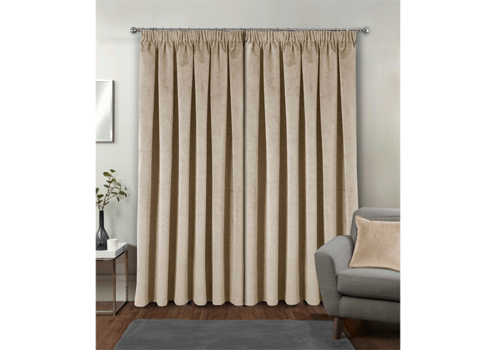 Oxford (Blackout) Pencil Pleat, Cream - Ready Made Curtains | 247Curtains