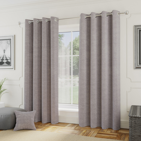 Royale Eyelet, Silver - Ready Made Curtains | 247Curtains